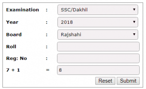 Rajshahi Board SSC Result 2026