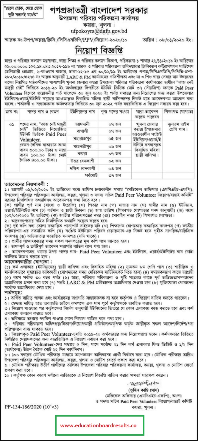 DGFP Job Circular 2020 | Deadline: February 27, 2020 [BD Jobs]